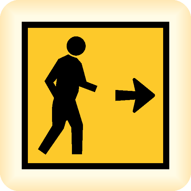 Pedestrian Crossing – Temporary Traffic Sign – Klein Signs
