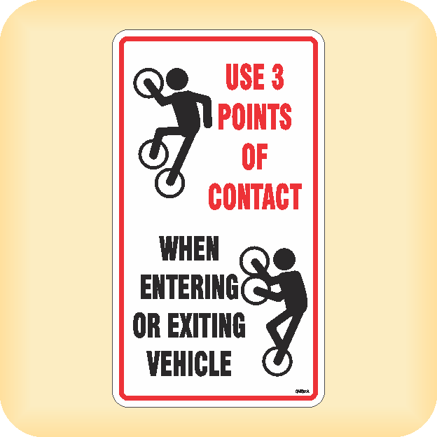 Sticker – Use 3 Points of Contact – Klein Signs