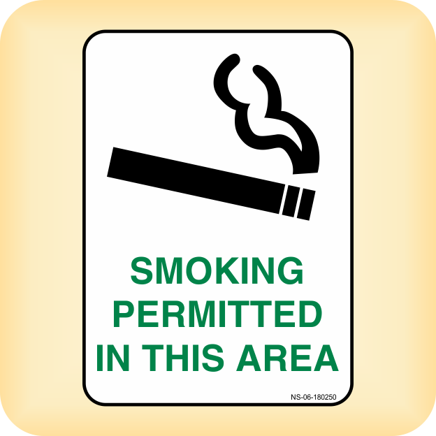 Sign – Smoking Permitted in this Area. – Klein Signs