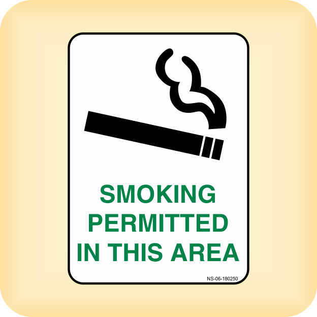 Sticker – Smoking Permitted in this Area. – Klein Signs