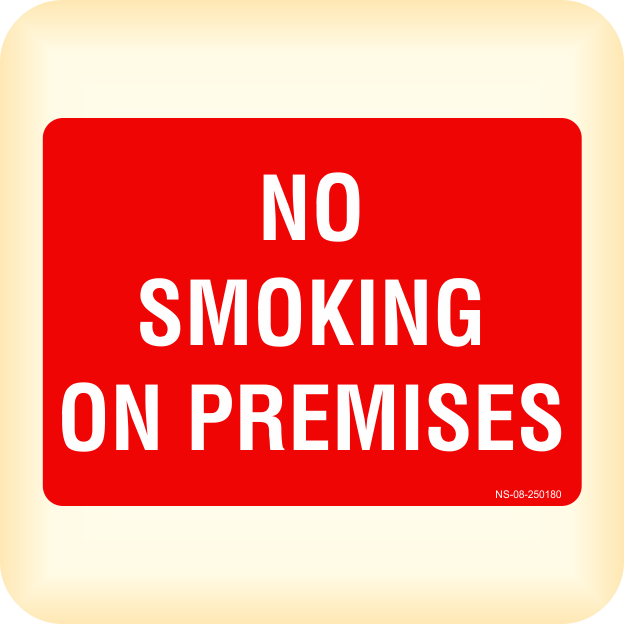 Sticker – No Smoking on Premises. – Klein Signs