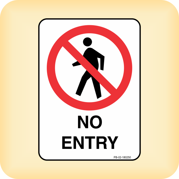 Sticker – No Entry – Klein Signs
